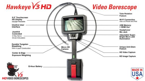Hawkeye Borescopes SuperSlim Rigid Borescope | Hawkeye Borescopes