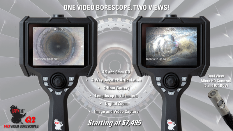 Video Borescope | Dual View Q2 HD Video Borescopes