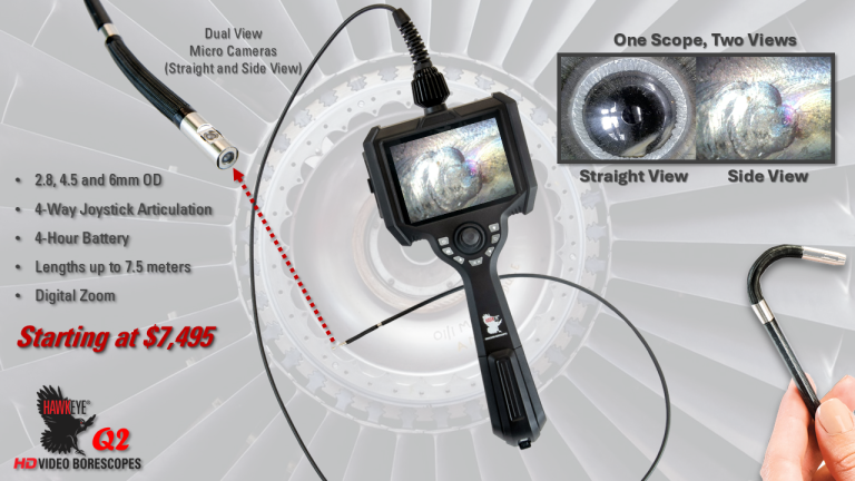Video Borescope | Dual View Q2 HD Video Borescopes