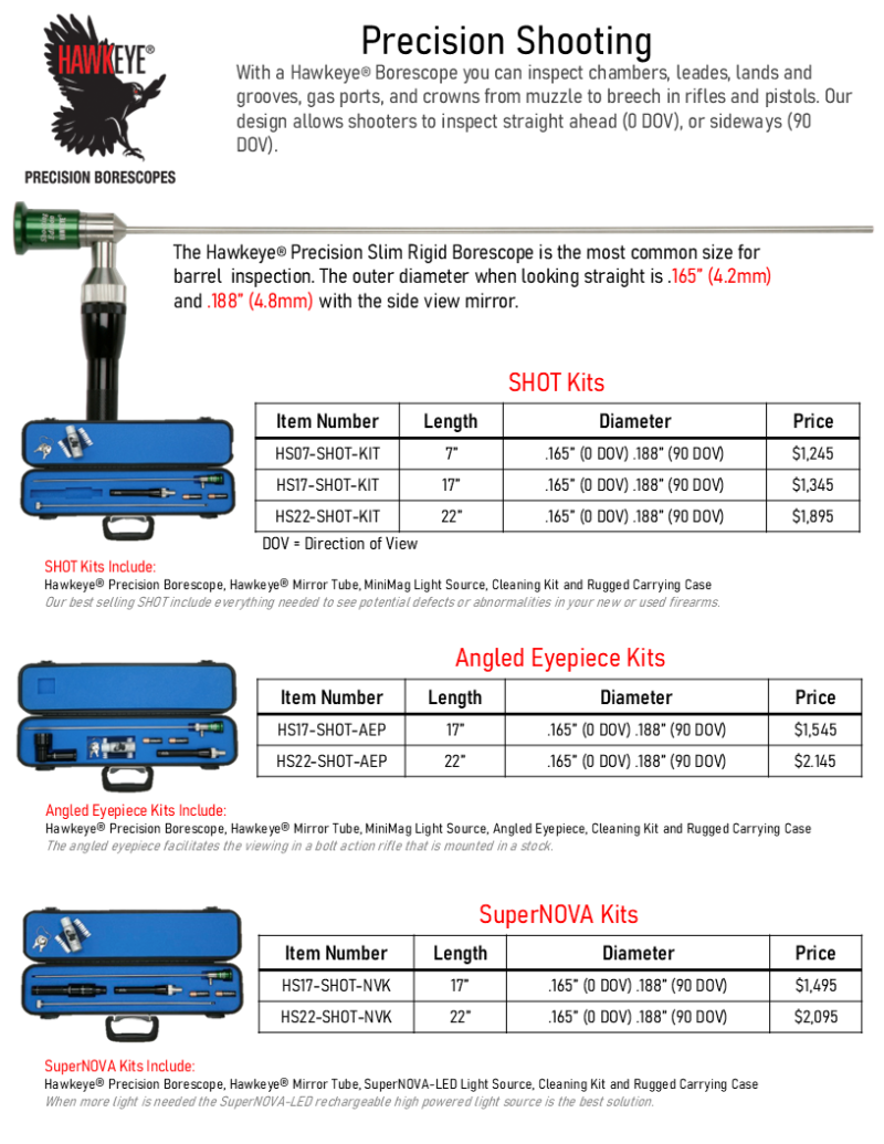 Borescopes | Rifle Barrel Inspection | Hawkeye Precision Borescopes